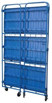 Chariot repliable à 3 côtés Vestil, 3 tablettes - Tresk